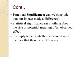 Practical significance of effect size in O I evaluation.pptx | Physics ...
