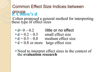 Practical significance of effect size in O I evaluation.pptx | Physics | Science