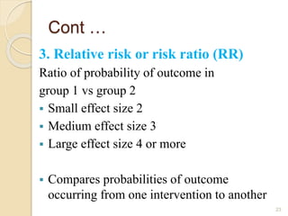 Practical significance of effect size in O I evaluation.pptx | Physics ...