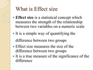 Practical significance of effect size in O I evaluation.pptx | Physics ...