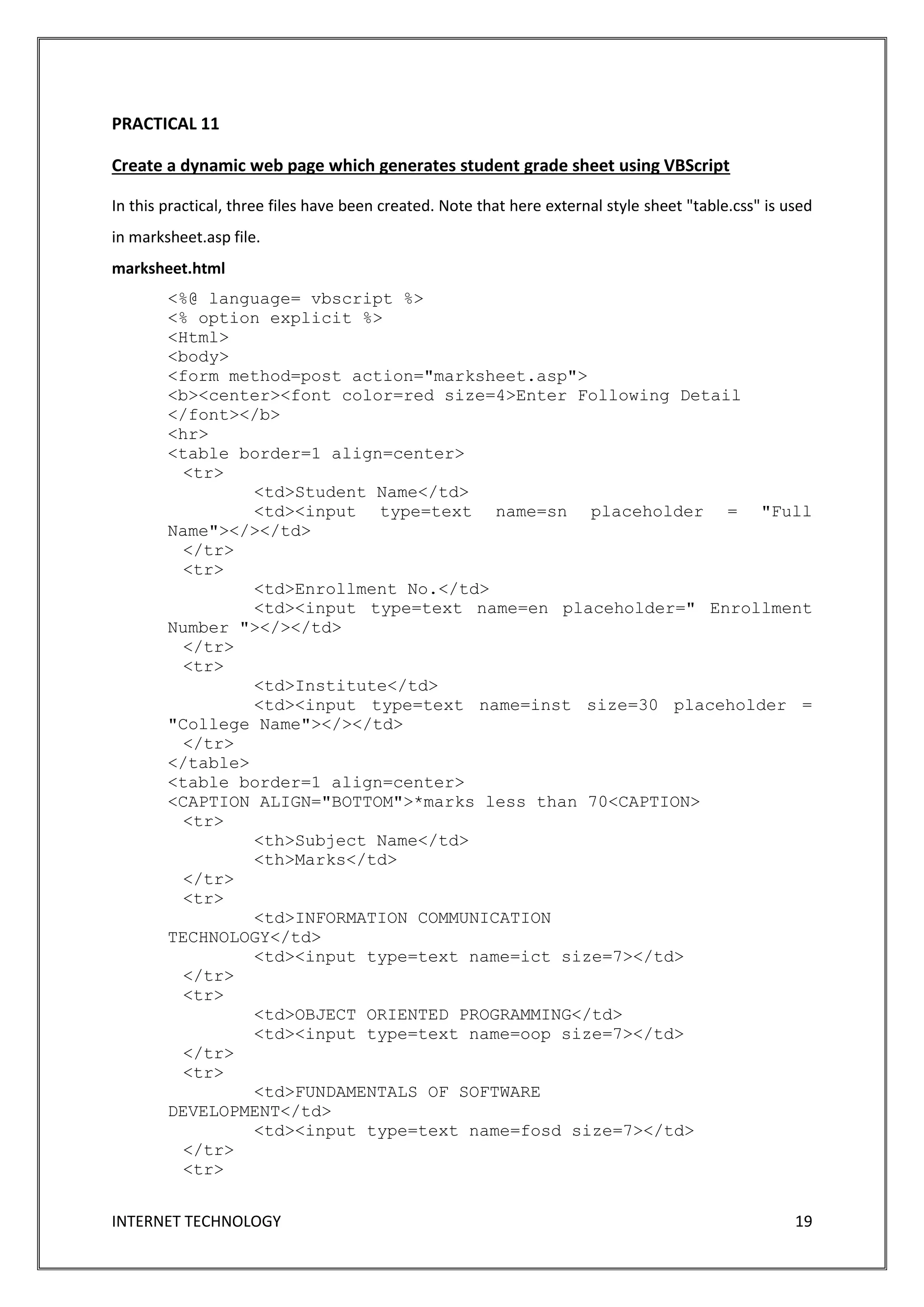 Practicals it | PDF | Web Design and HTML | Internet