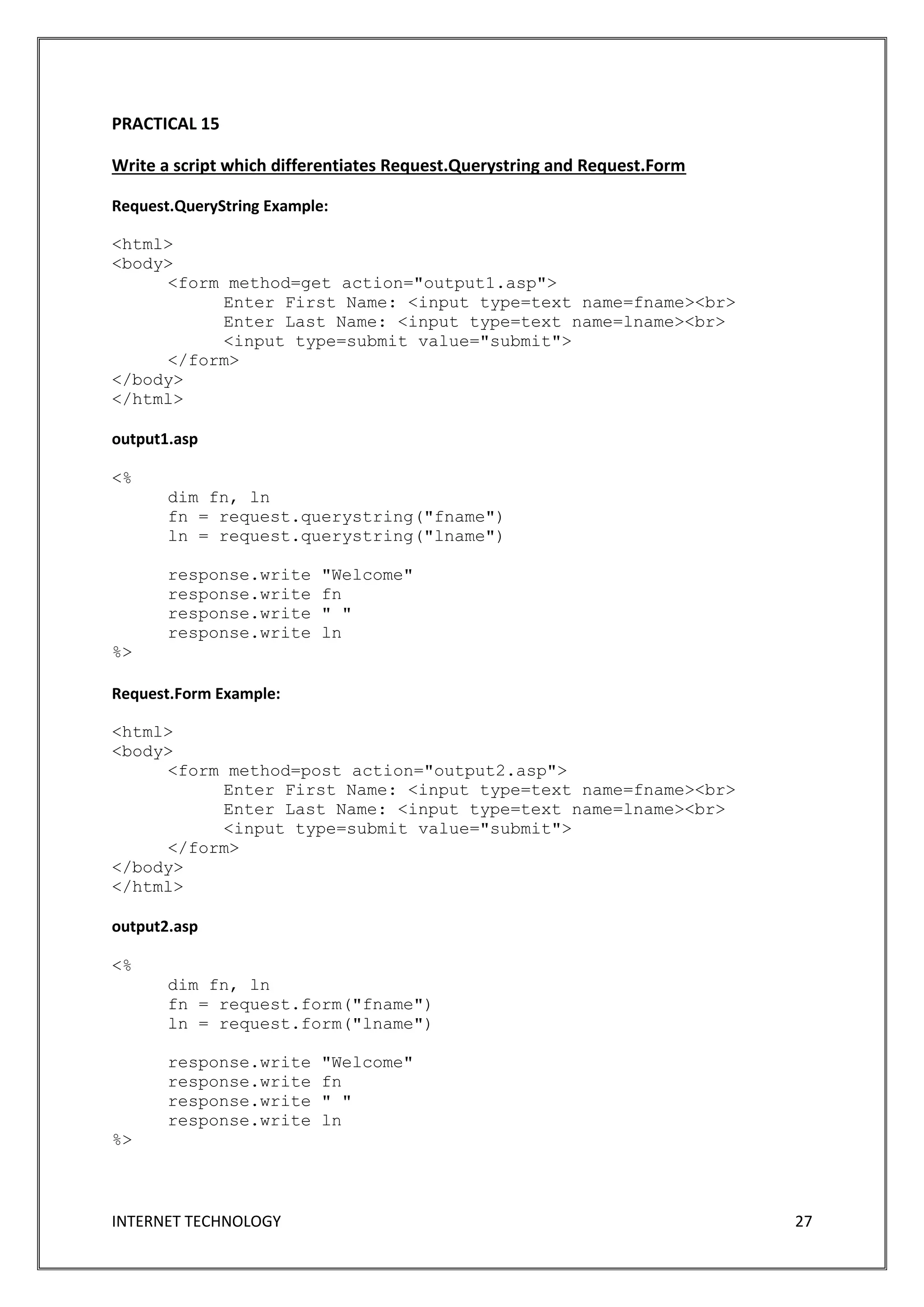 Practicals it | PDF | Web Design and HTML | Internet