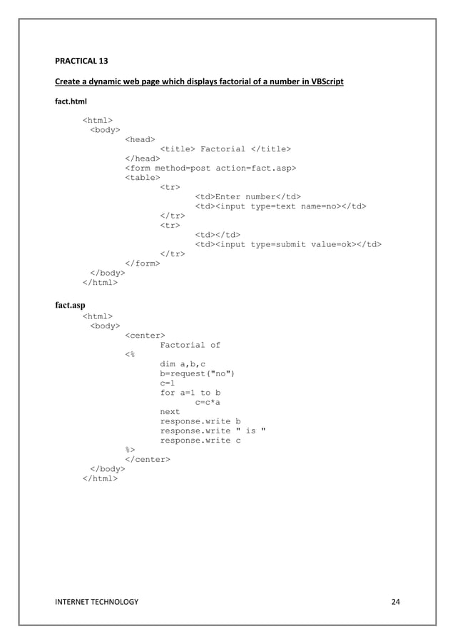 Practicals it | PDF | Web Design and HTML | Internet