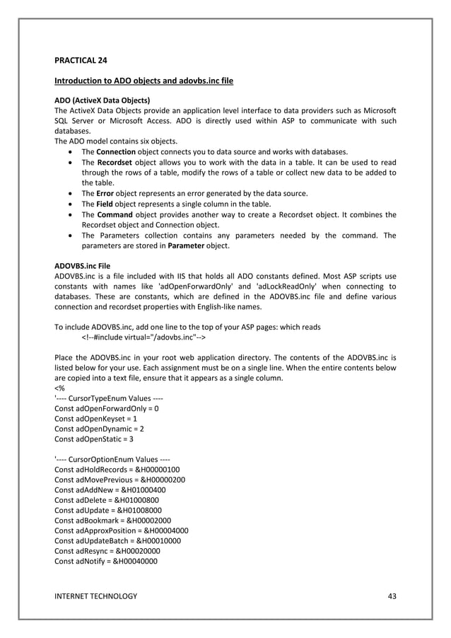 Practicals it | PDF | Web Design and HTML | Internet