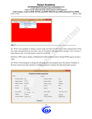 Practical slip vision_acadmey_sachinsir_9822506209 | PDF