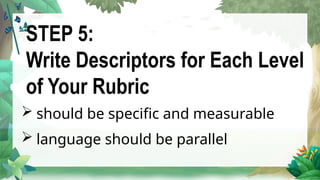 PRACTICAL STEPS IN RUBRIC .pptx