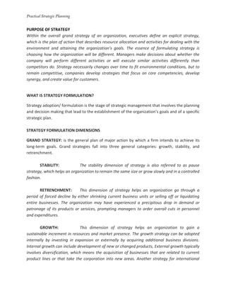 Practical strategic planning | PDF | Business Administration | Business