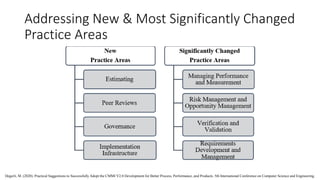 Practical Suggestions to Successfully Adopt the CMMI V2.0 Development ...