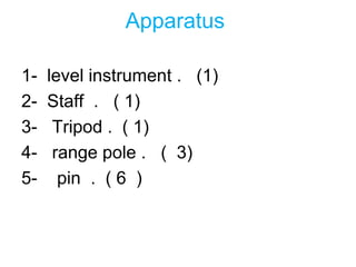Level and leveling Practical Survey | PPT
