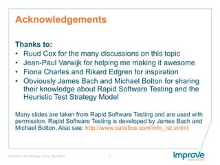 Practical Test Strategy Using Heuristics | PPT