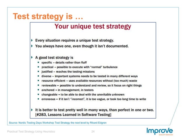 Practical Test Strategy Using Heuristics | PPT