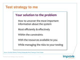 Practical Test Strategy Using Heuristics | PPT