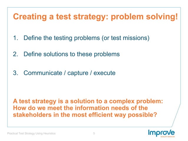Practical Test Strategy Using Heuristics | PPT