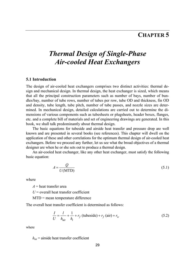 Practical thermal design of air cooled heat exchangers | PDF ...