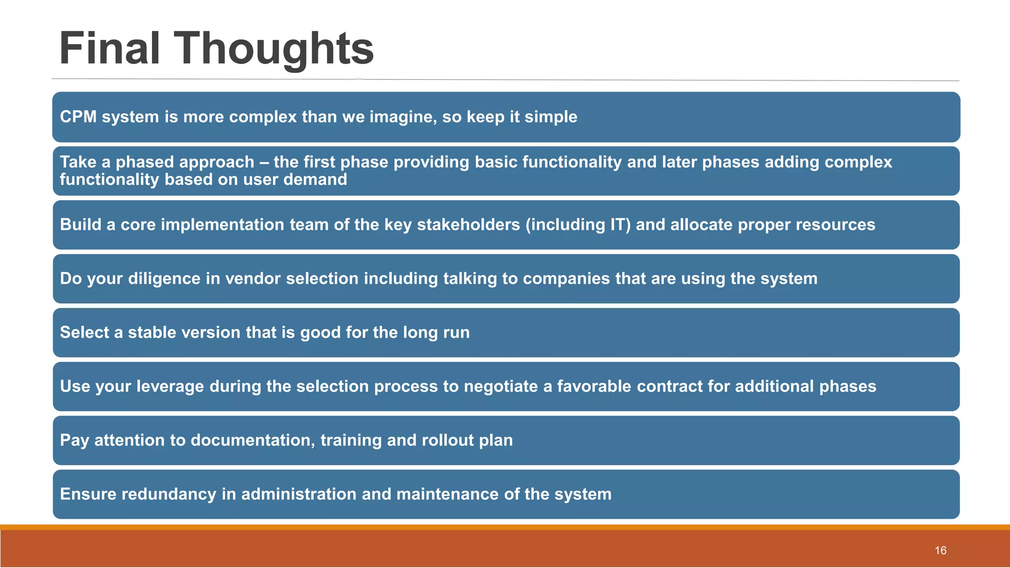 Practical Tips For Implementing Corporate Performance Management System