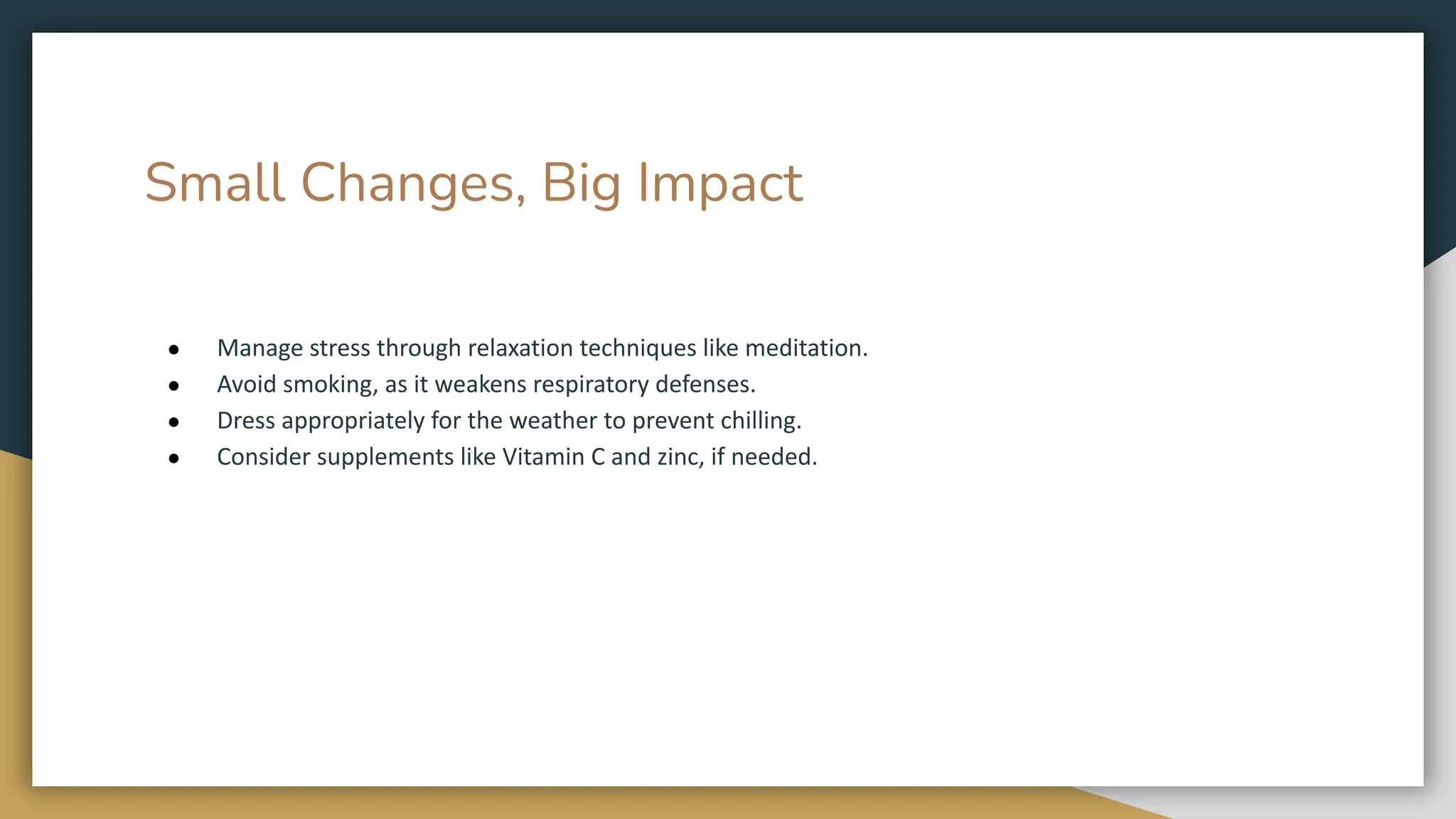 Practical Tips for Keeping Colds Away | PDF