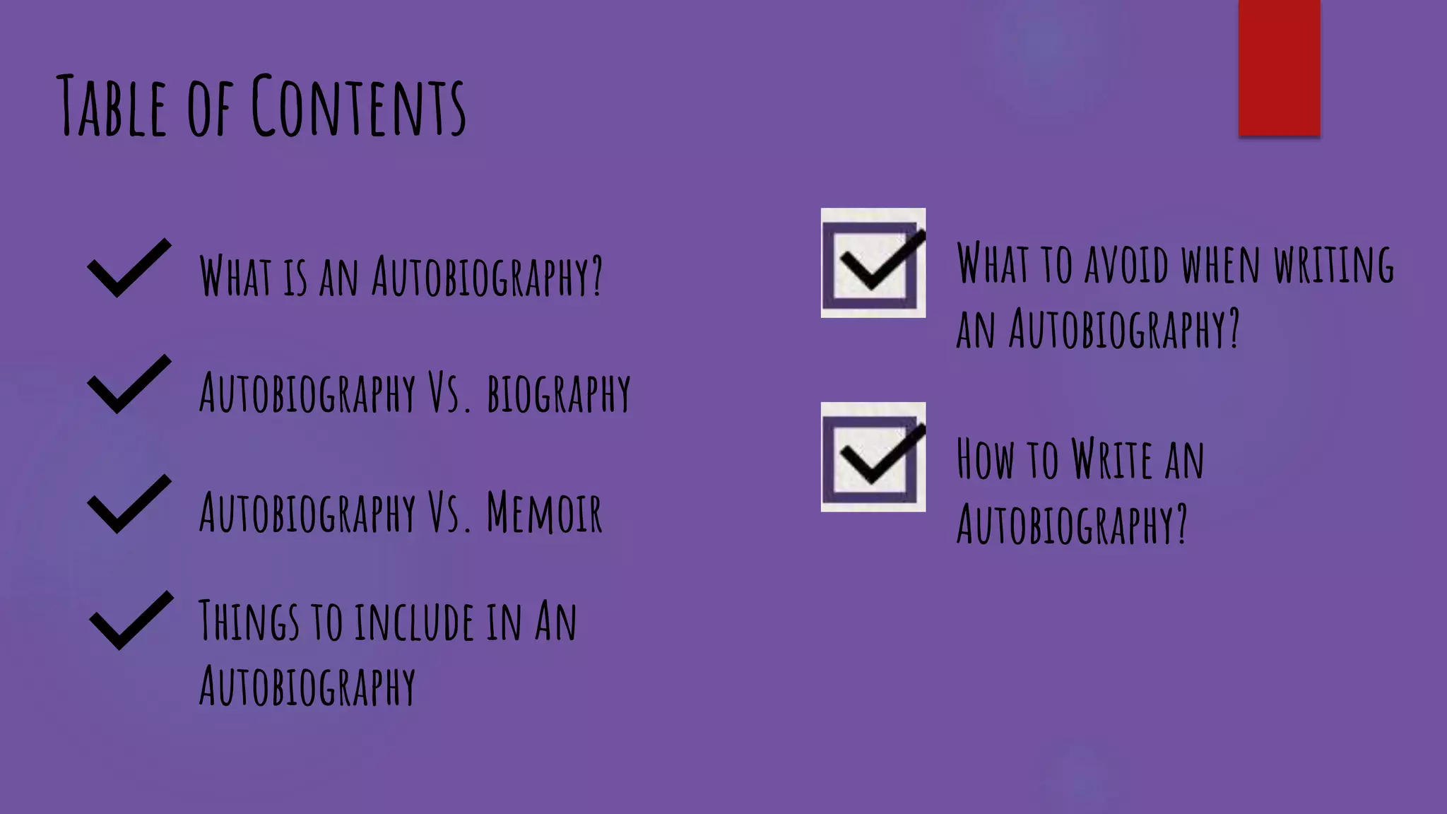 Practical tips for writing an autobiography | PPT