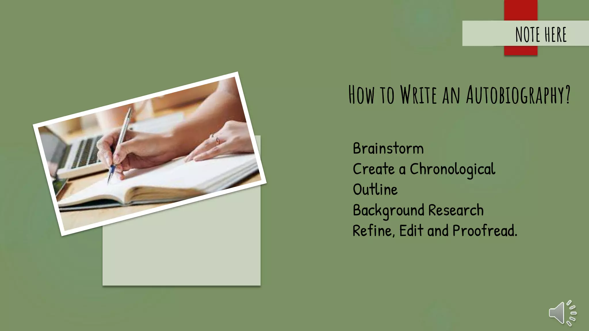 Practical tips for writing an autobiography | PPT