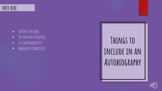 Practical tips for writing an autobiography | PPTX
