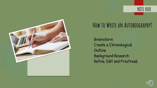 Practical tips for writing an autobiography | PPT
