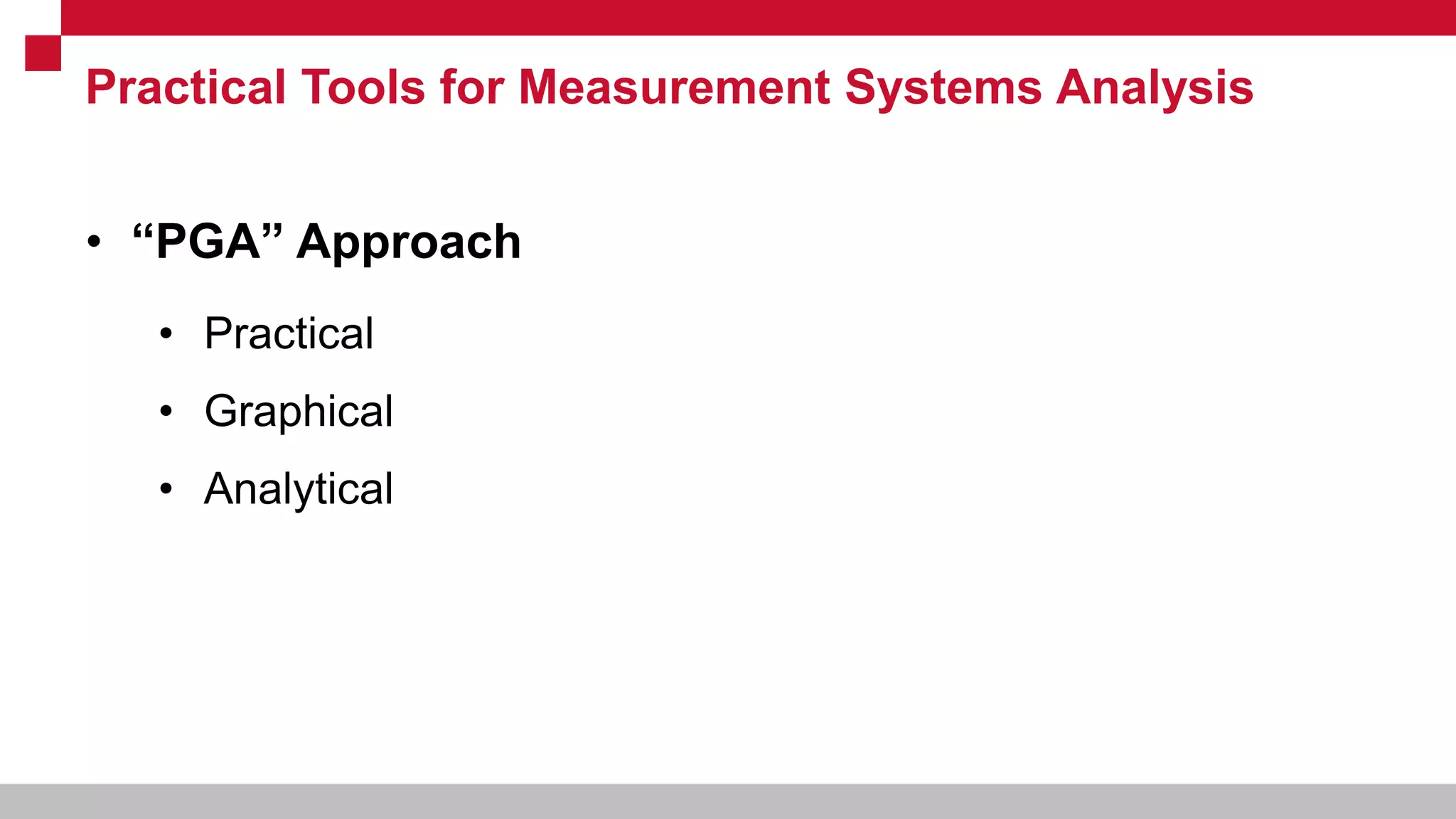 Practical Tools for Measurement Systems Analysis | PDF