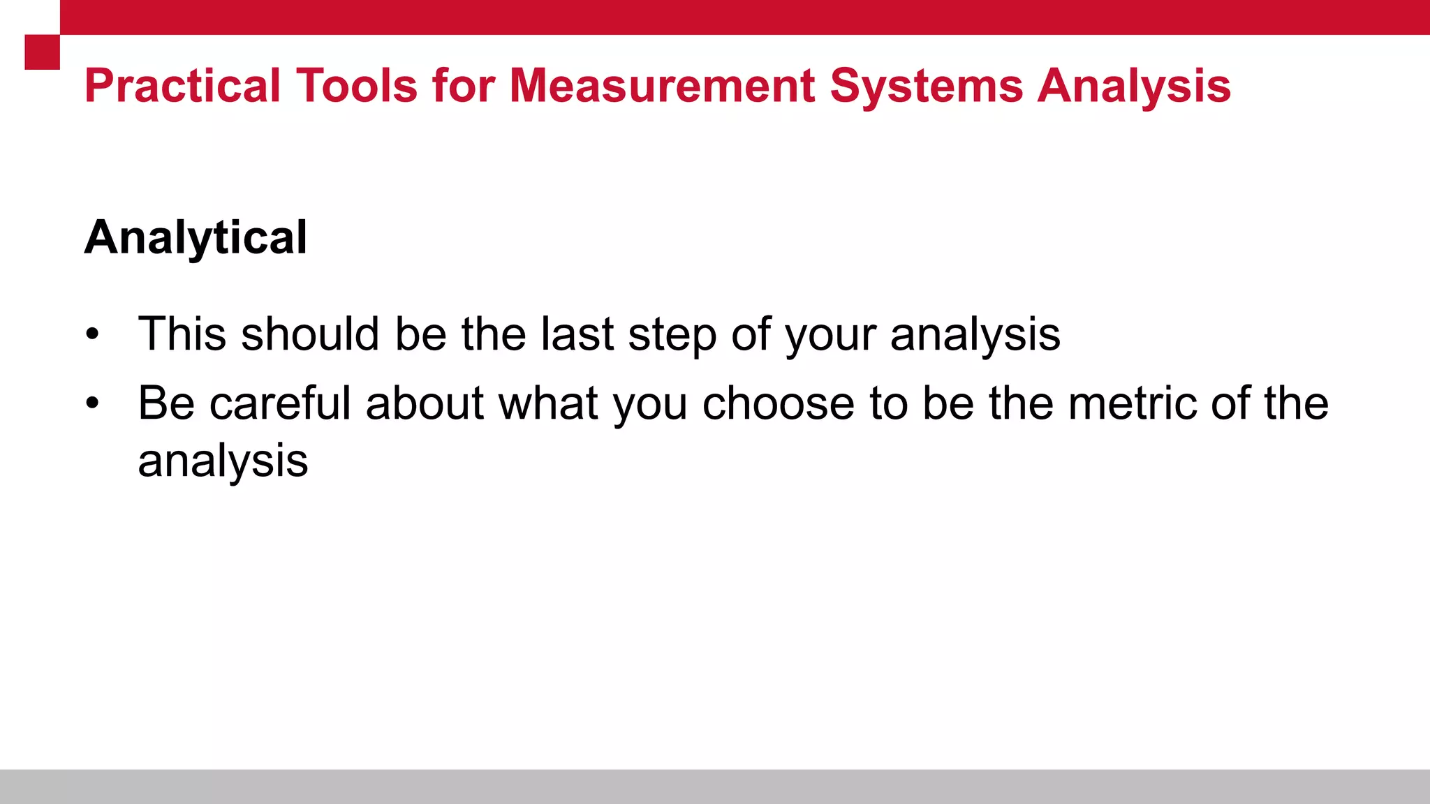 Practical Tools for Measurement Systems Analysis | PDF