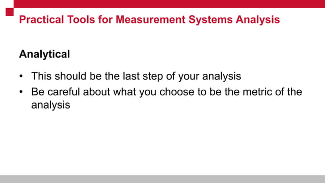 Practical Tools for Measurement Systems Analysis | PDF