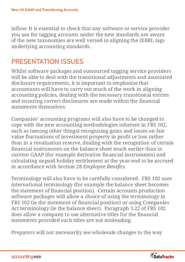 Practical transitioning issues for frs 102 compliance Practical transitioning issues for frs 102 compliance