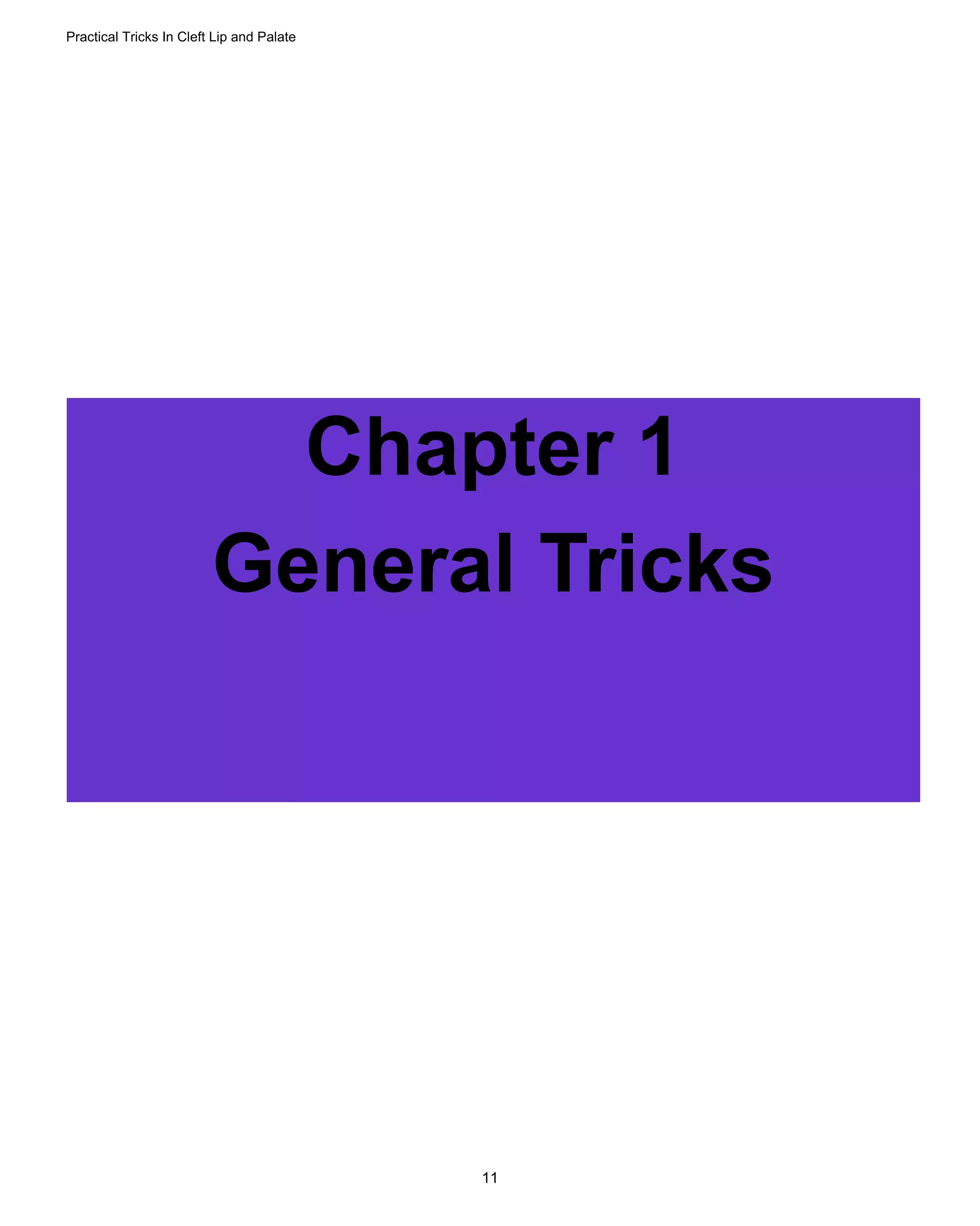 Practical tricks in cleft lip and palate | PDF