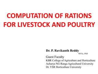 Practical Unit 10 Computation of rations for livestock and poultry.pptx
