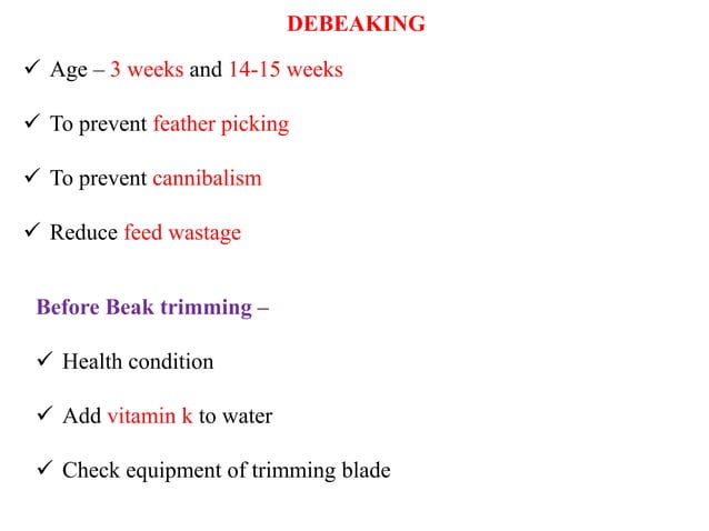 Practical Unit 15 Debeaking, Vaccination, and dusting in Poultry.pptx ...