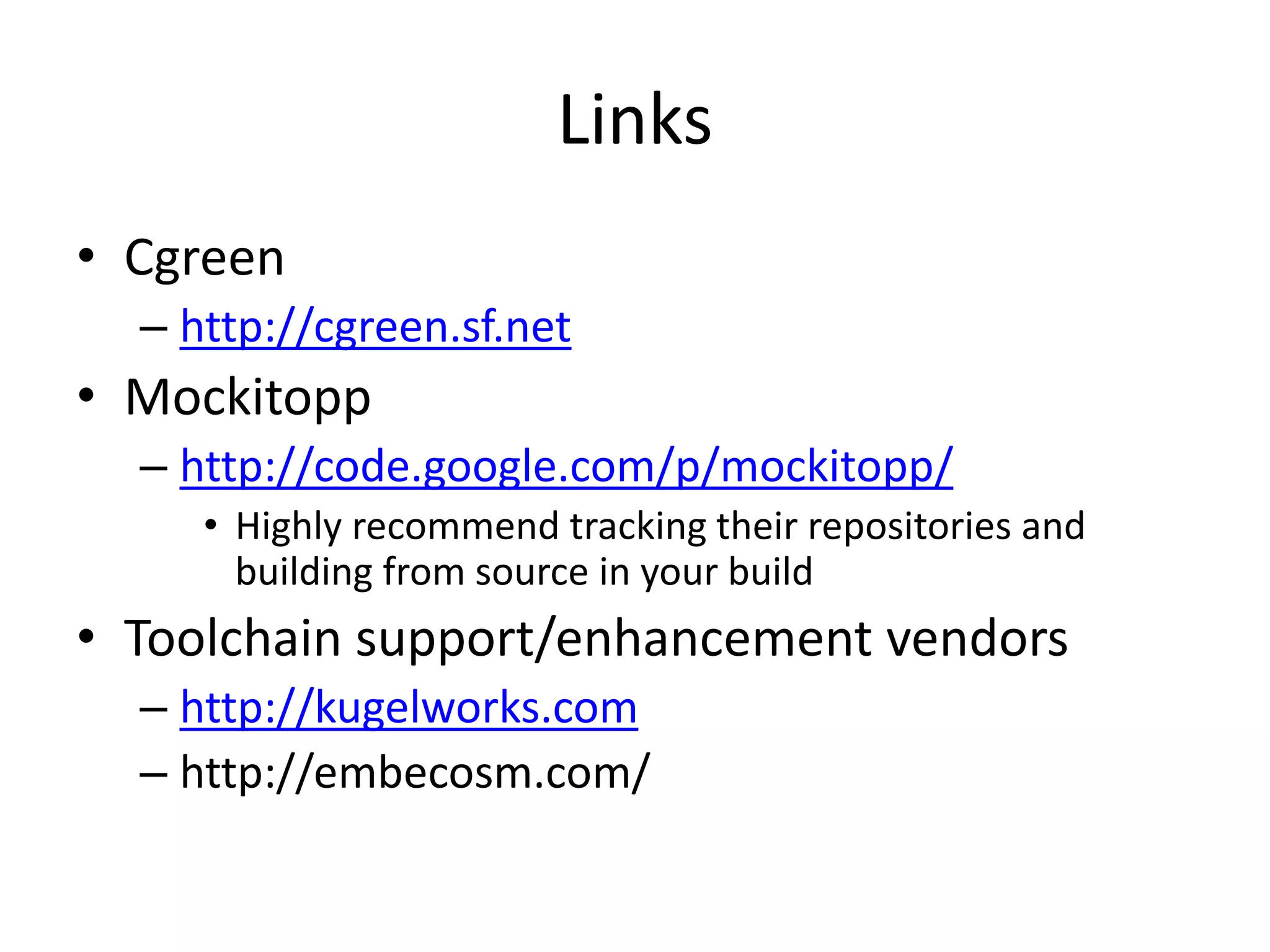 Practical Unit Testing In C And C Ppt