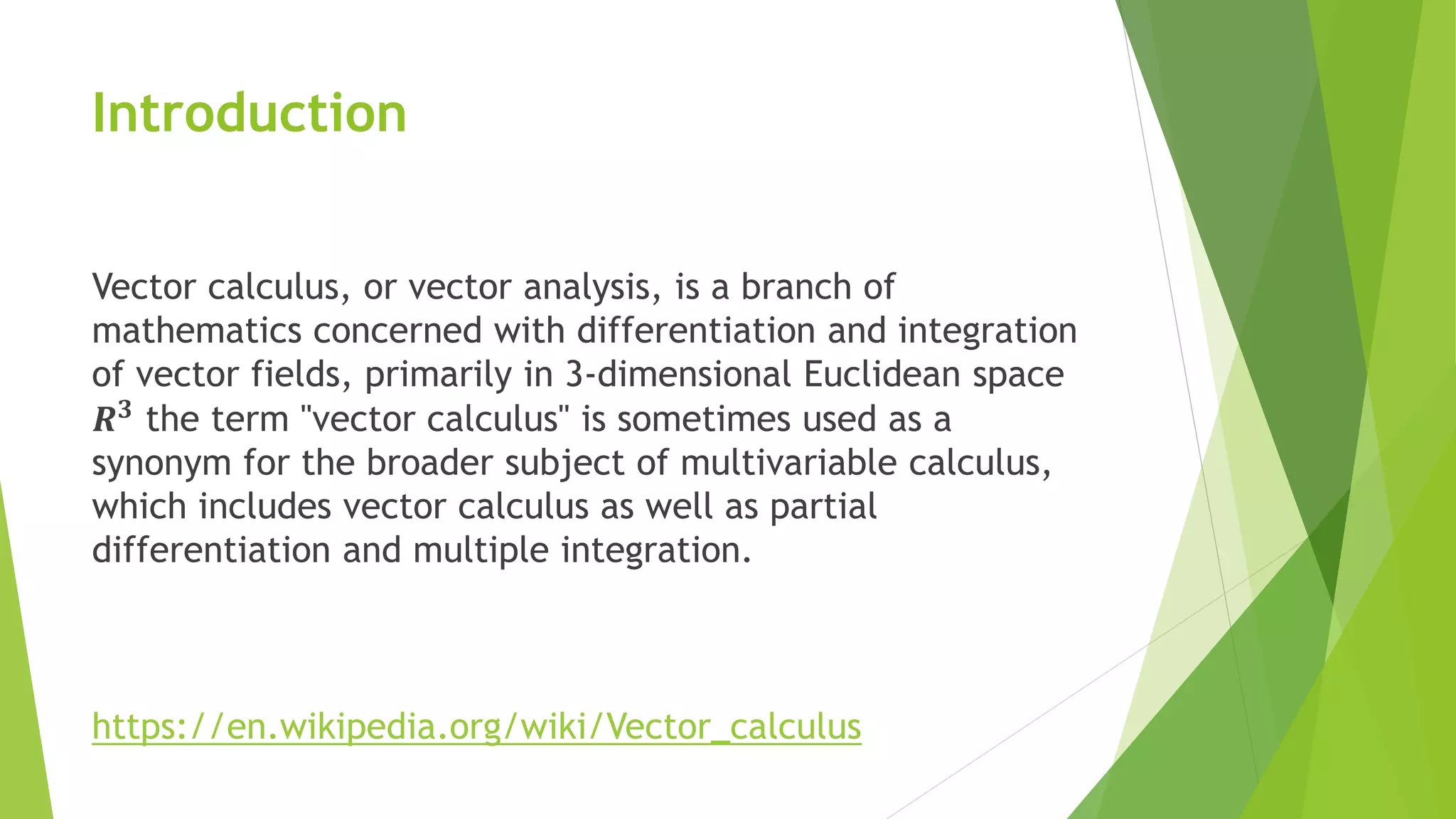 Practical use of vector differentiation | PPTX