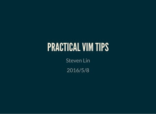 Practical vim tips | PDF