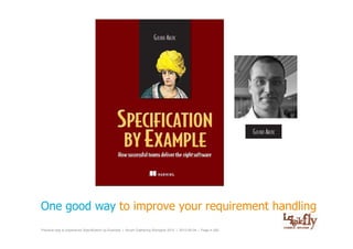 Practical way to experience of Specification by Example | PPT