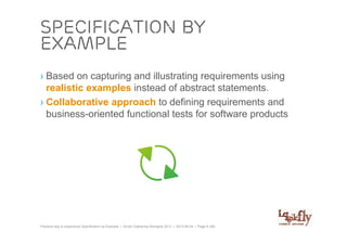 Practical way to experience of Specification by Example | PPT