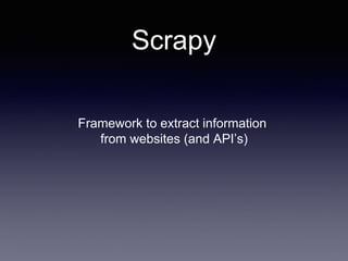 Practical webcrawling with scrapy | PPT