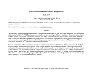 Practical wellbore formation test interpretation; #120009 (2009) | PDF
