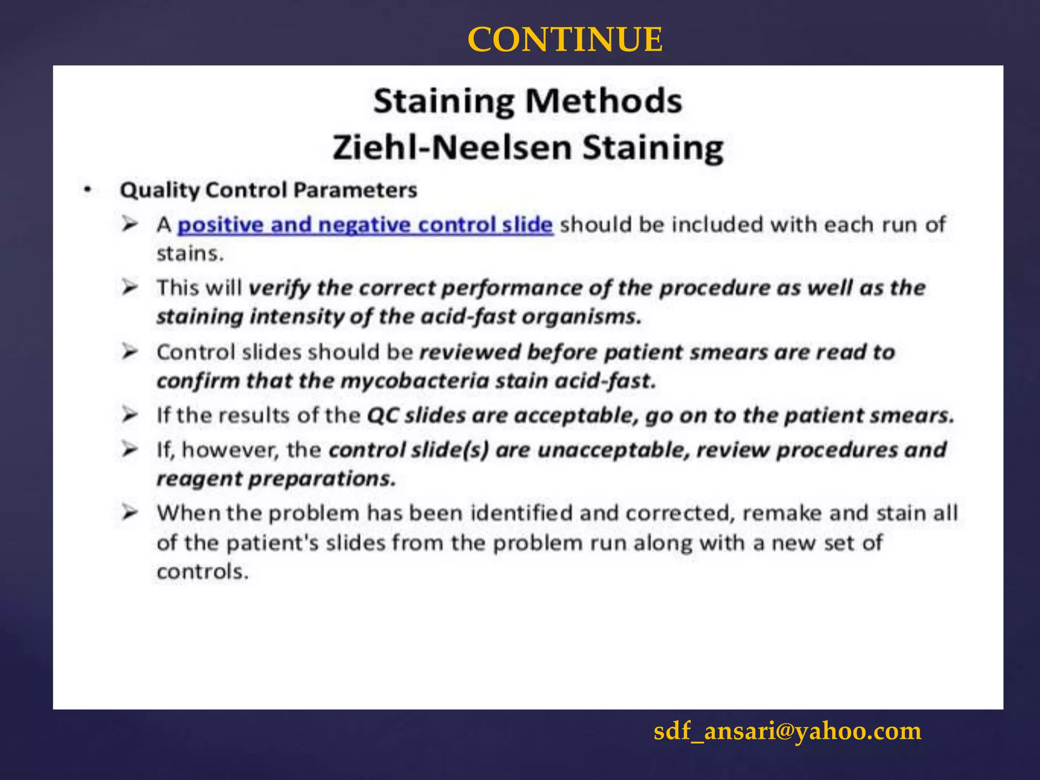 Practical z n staining | PPTX