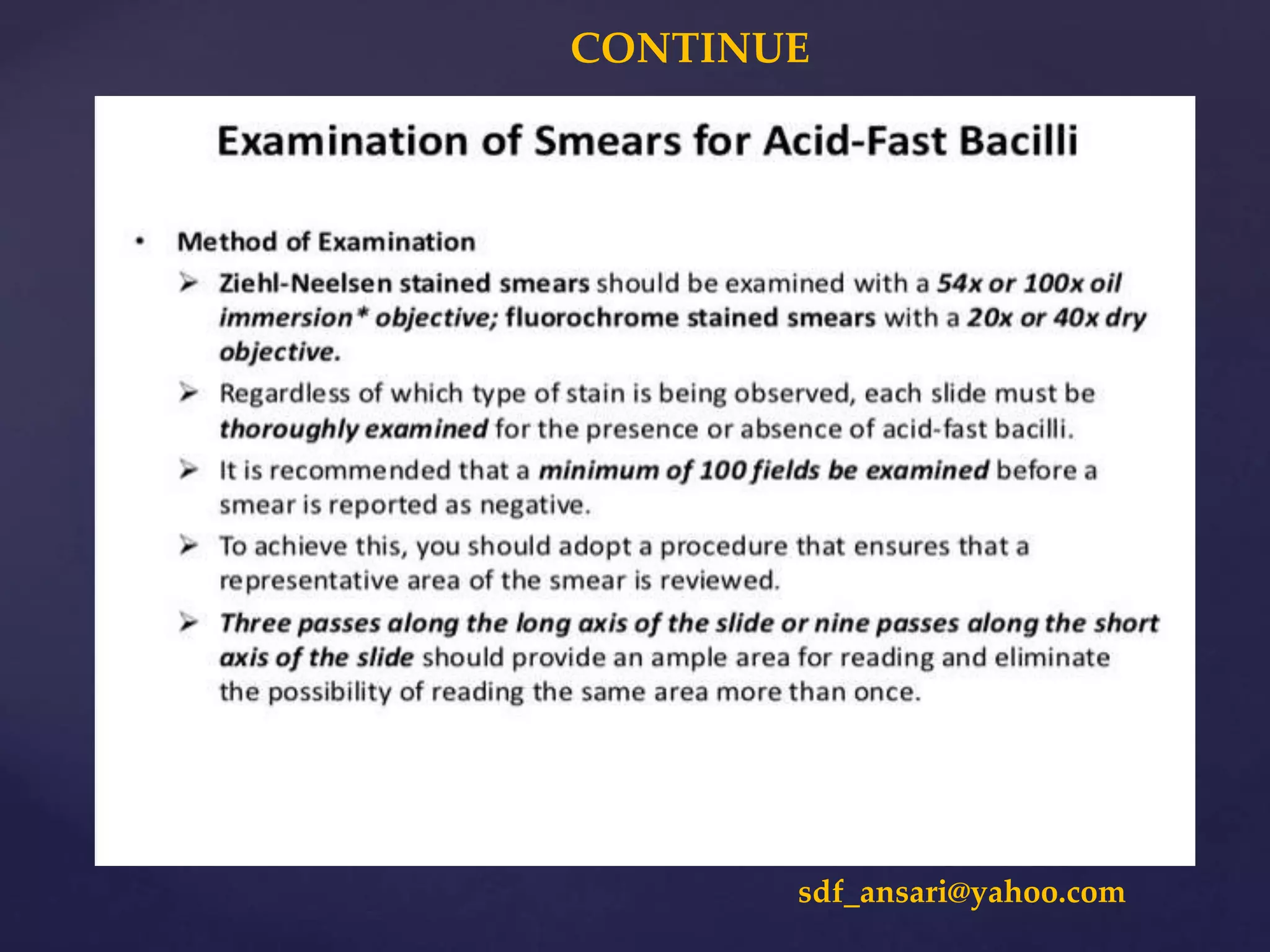 Practical z n staining | PPTX