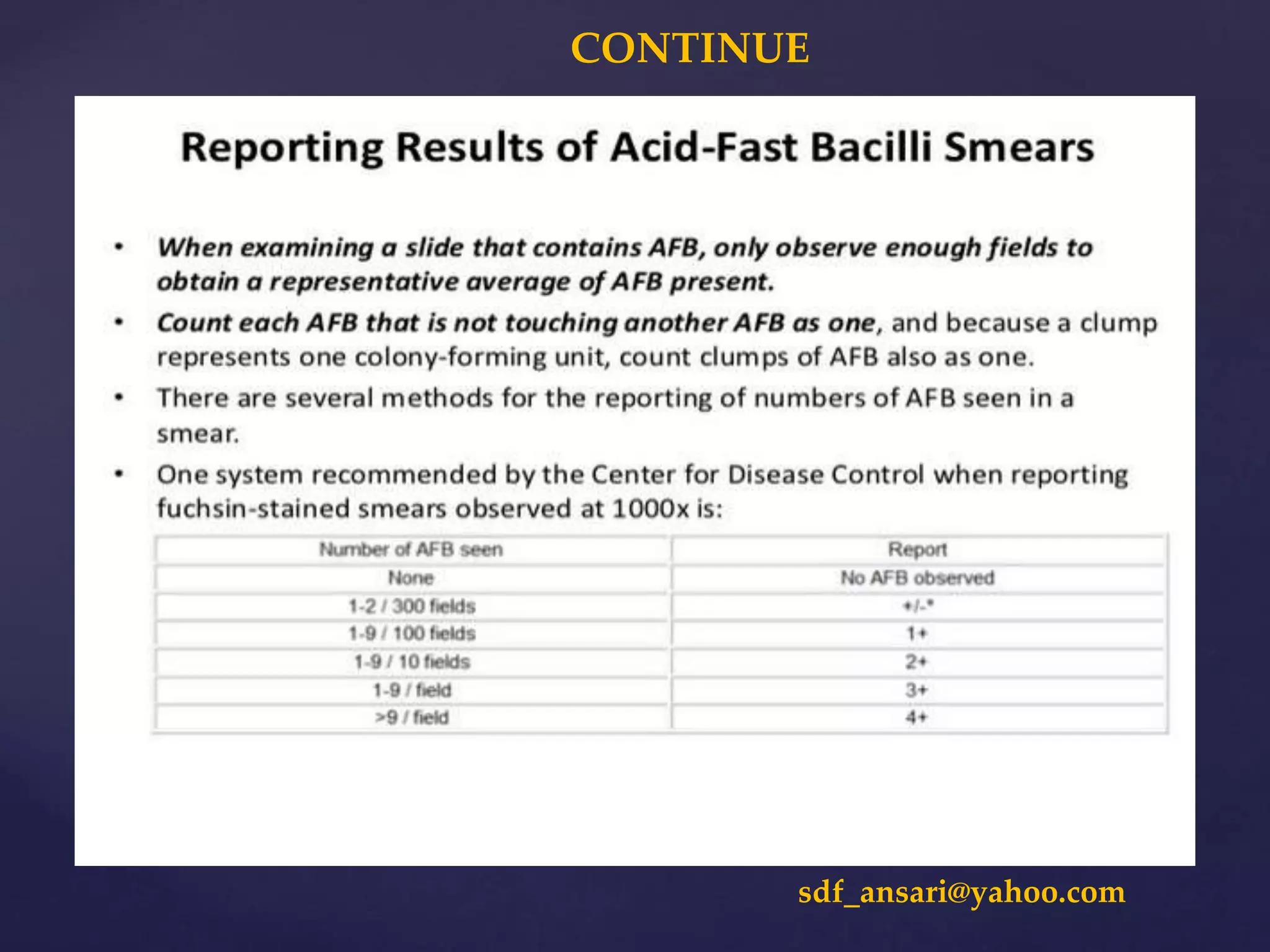Practical z n staining | PPTX