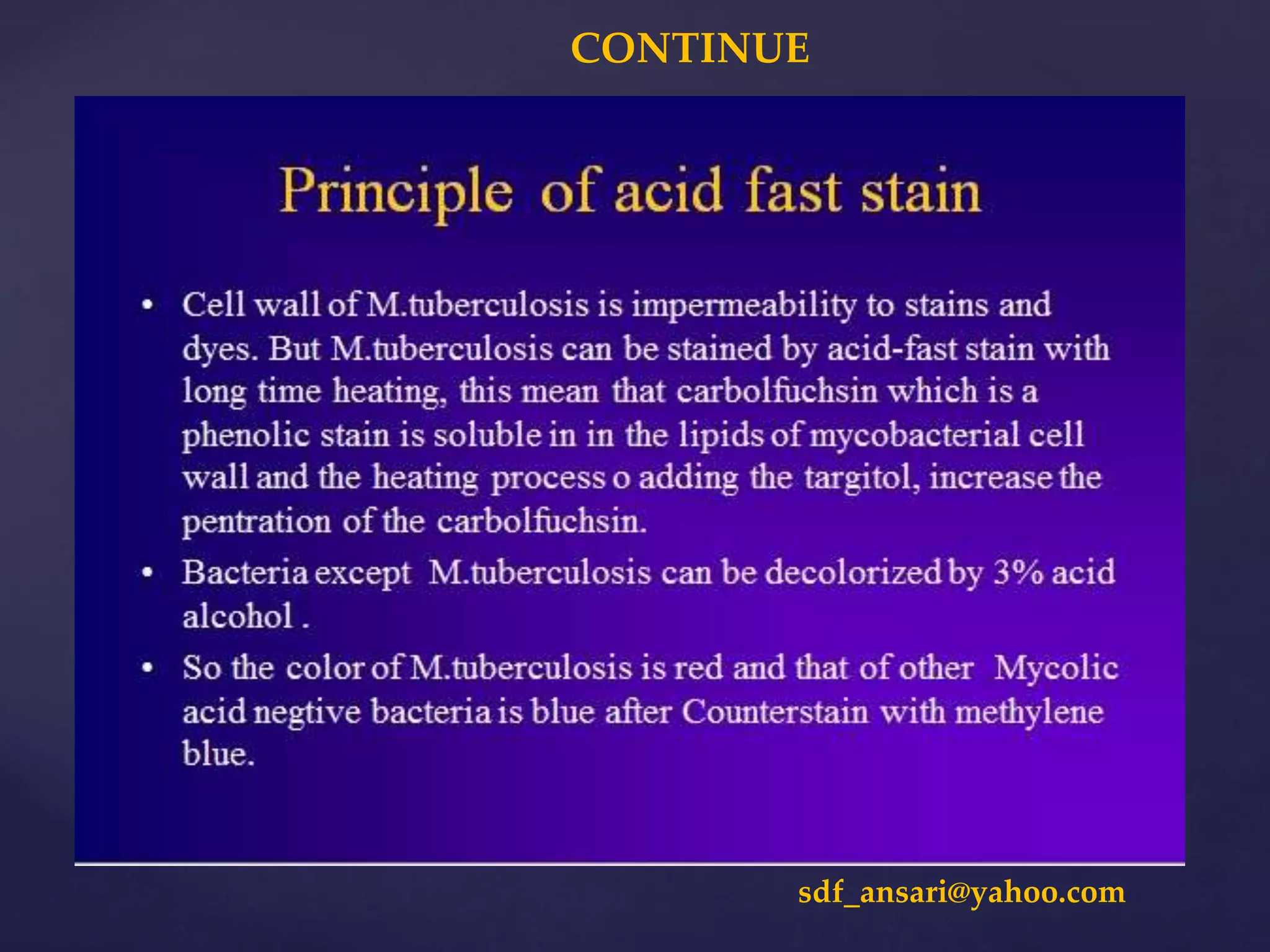 Practical z n staining | PPTX