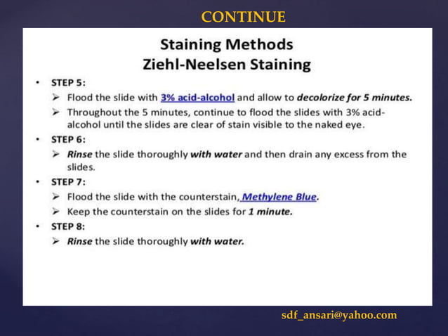 Practical z n staining | PPTX