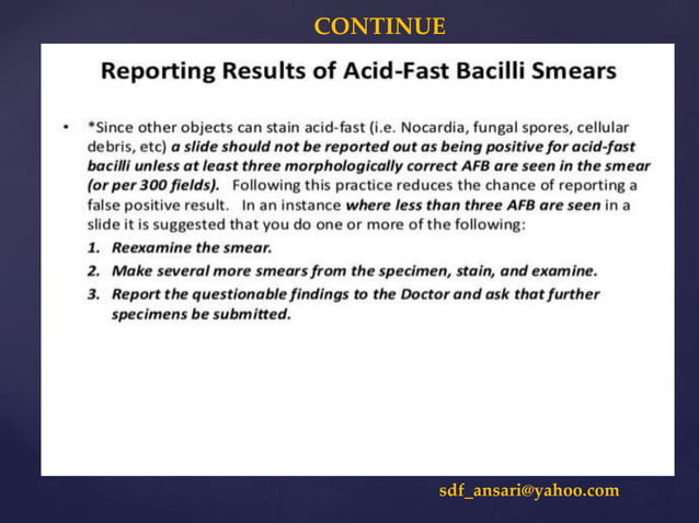 Practical z n staining | PPTX