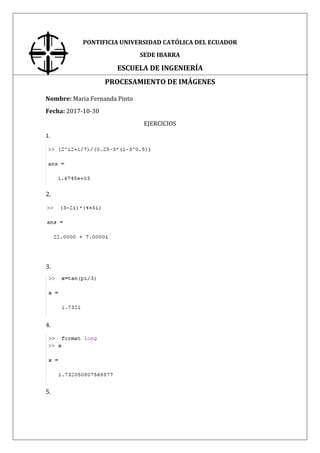 Practica matlab | PDF