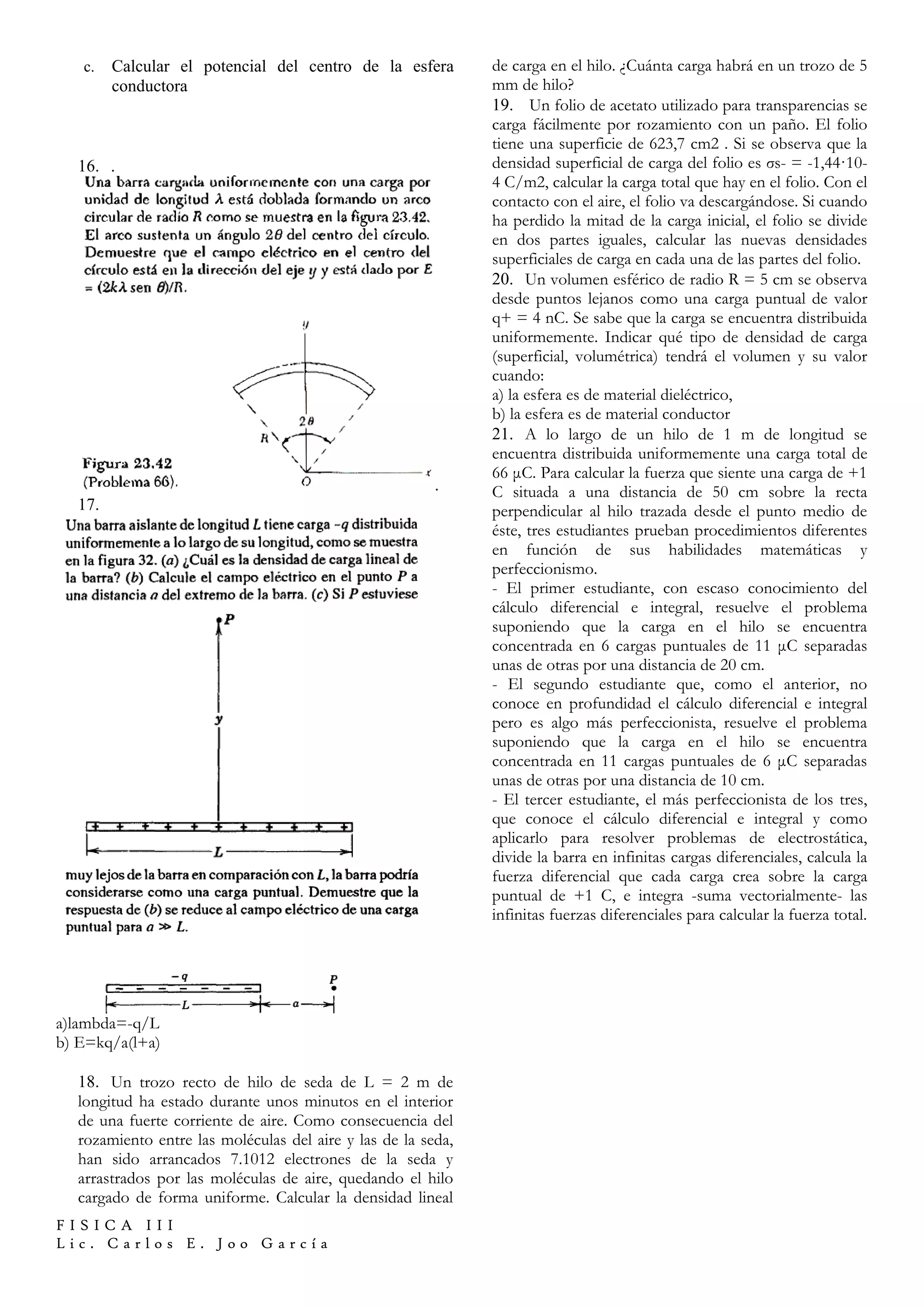 Practica n°5 – campos electricos de distribuciones continuas de carga a ...