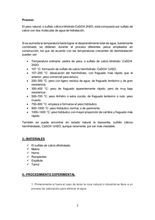 elaboracion de yeso | DOCX
