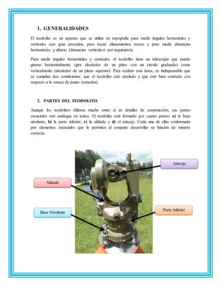 Práctica N°1 - Teodolito | DOCX