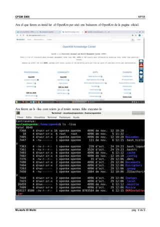 Tutorial instal·lació OpenKm en una maquina Debian | DOCX
