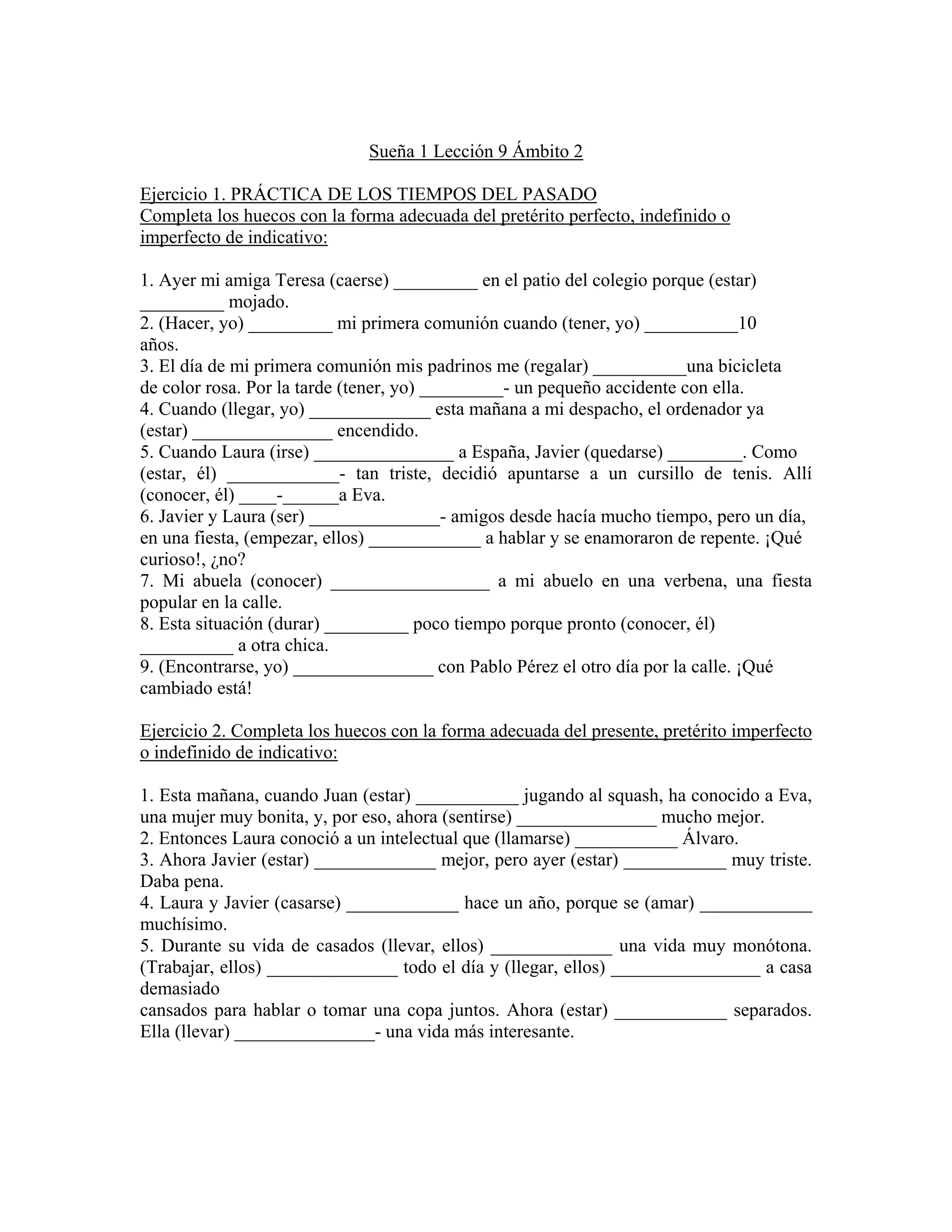 Practica pasados | PDF